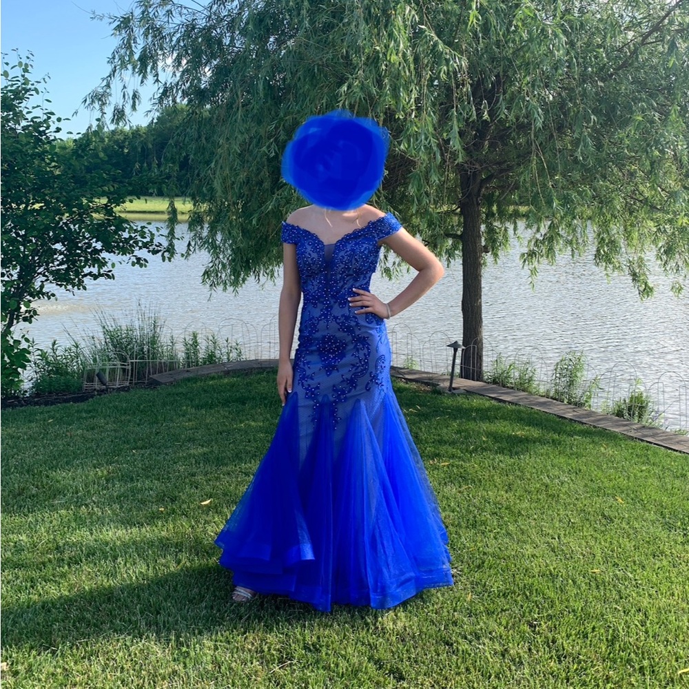 Royal Blue Mermaid Style Prom/Gala Dress - Gem